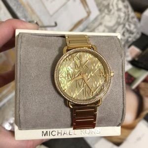 Michael Kors | Accessories | Nwt Michael Kors Mk Logo Gold Watch | Poshmark